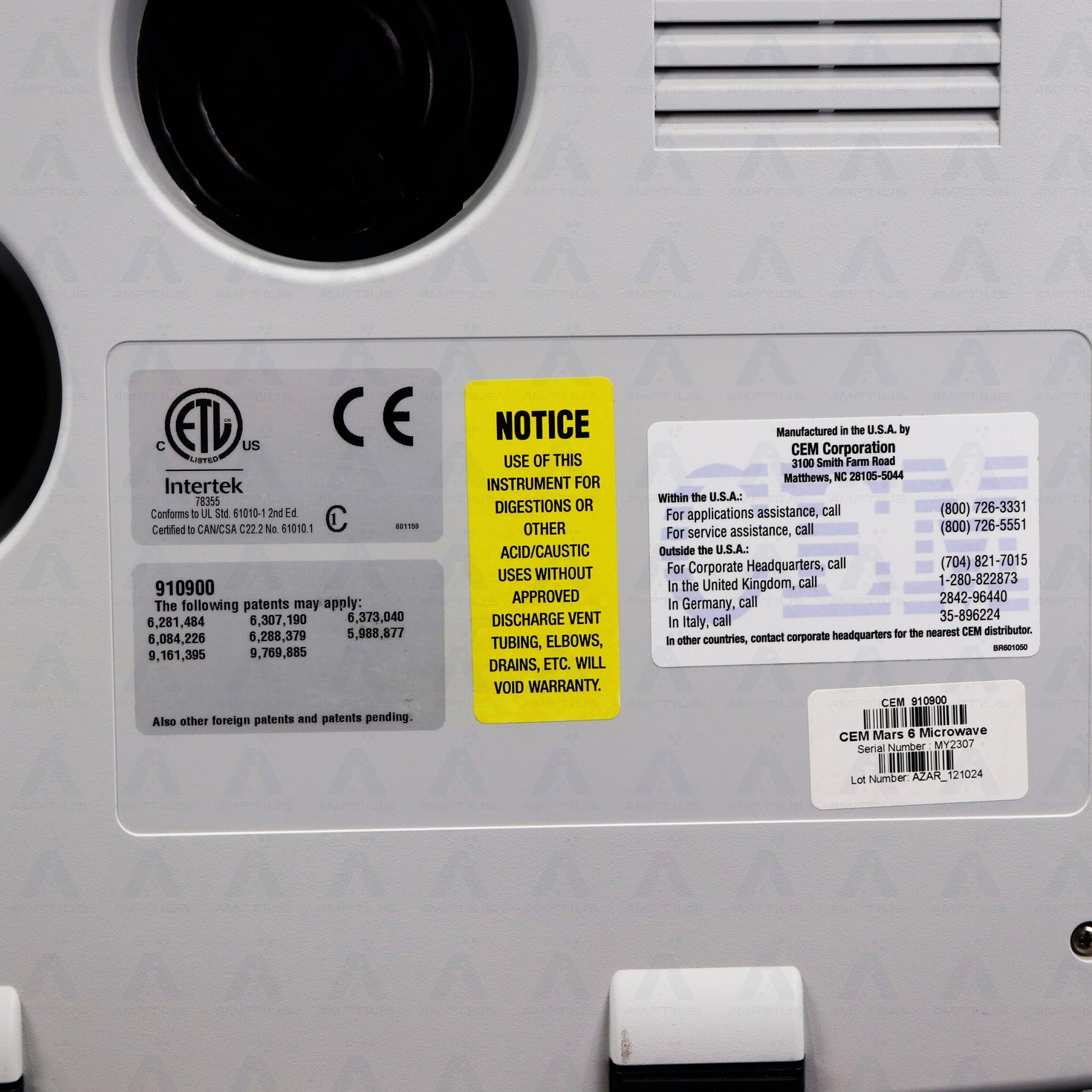 CEM MARS 6 Microwave Digestion System – AmpTech Instruments